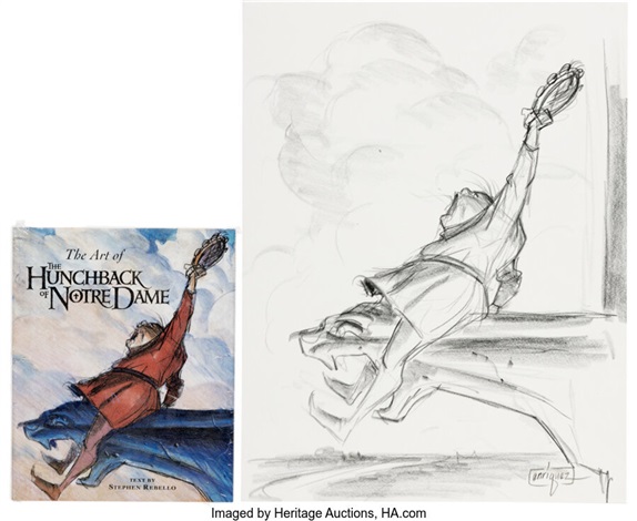 The Hunchback of Notre Dame Concept Drawing Signed by Thom Enriquez and ...
