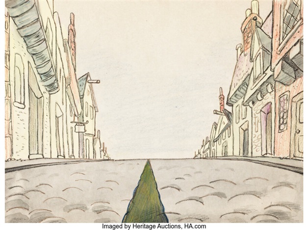 The Green Line Rare Layout Drawing Original Art Terrytoons, 1944. by ...