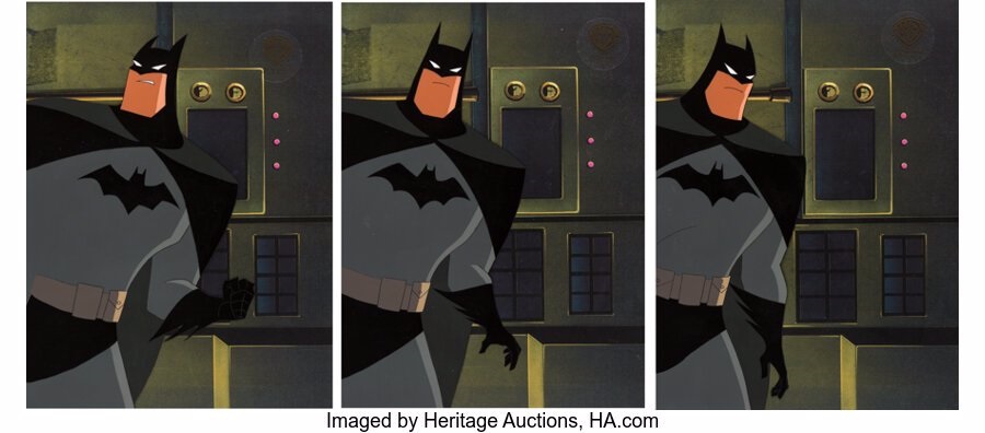Batman The Animated Series Batman Production Cel Sequence of 3 and ...