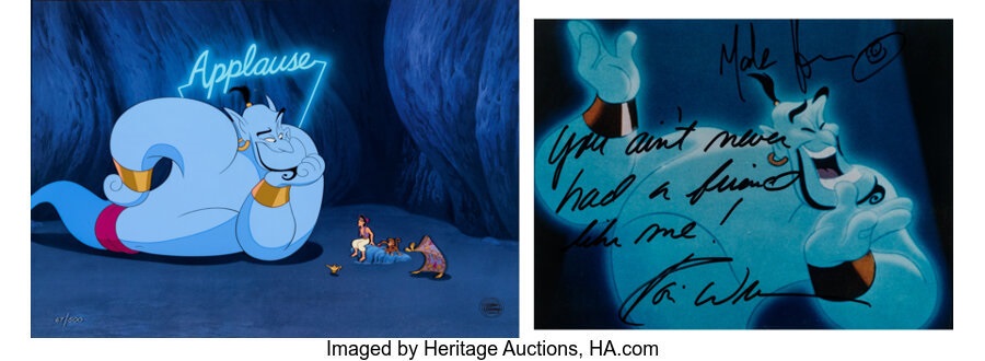 Aladdin Limited Edition Cel 67500 with Robin Williams-Signed Genie ...