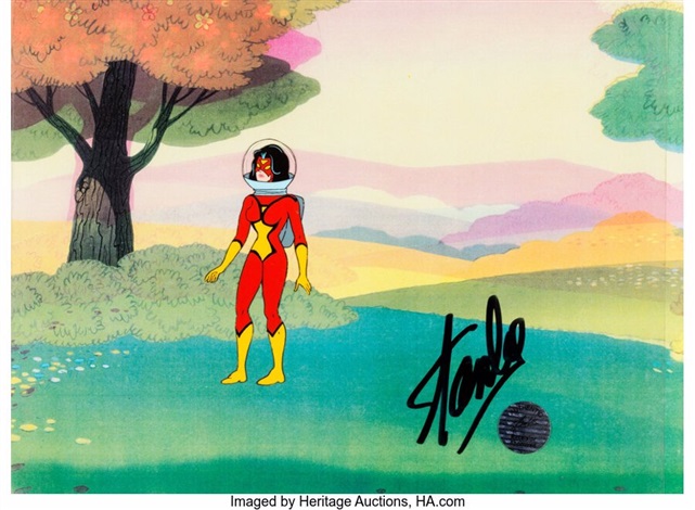Spider-Woman Production Cel Signed by Stan Lee DePatie-Freleng, 1979 by ...