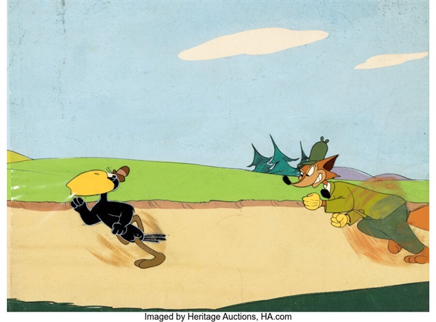Foxy Flatfoots Fauntleroy Fox and Crawford Crow Production Cel on ...