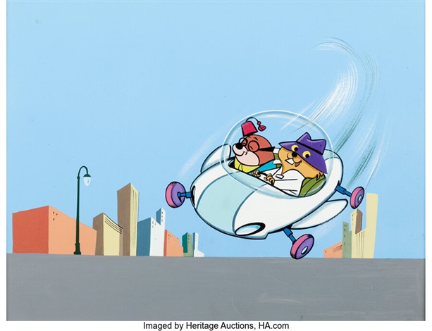 The Secret Squirrel Show BumperTitle Card Painting Original Art Hanna ...