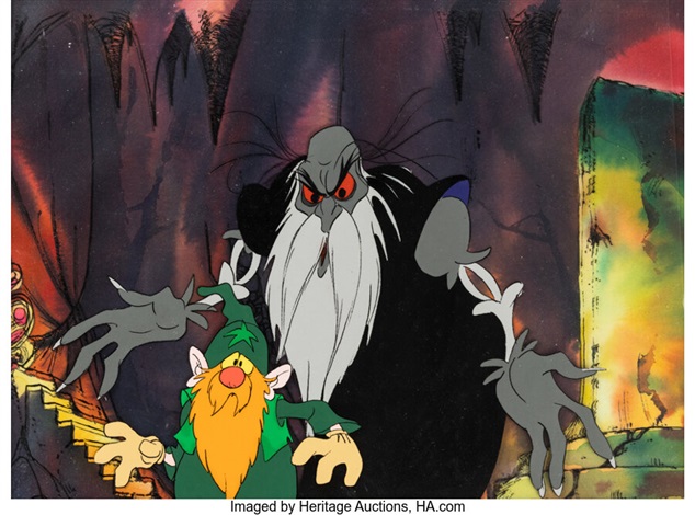 Wizards Avatar and Blackwolf Production Cel Setup with Master ...