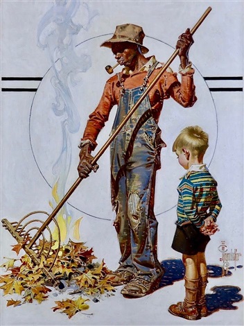 Yard Work, Saturday Evening Post Cover, Nov. 6, 1937 by Joseph ...
