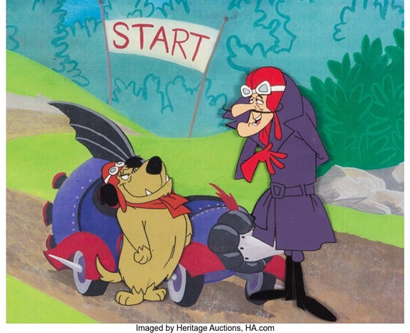 Dastardly and Muttley in Their Flying Machines Production Cel Setup ...