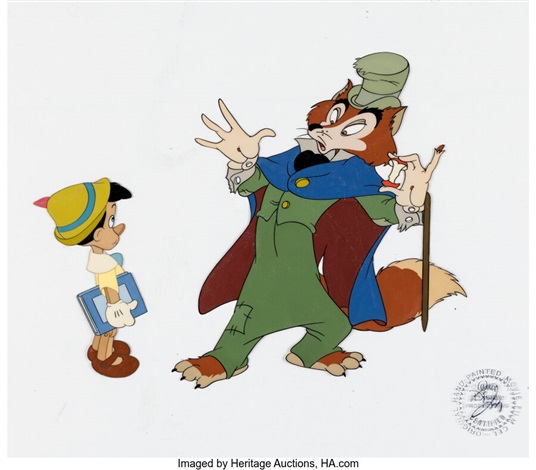 Pinocchio Foulfellow and Pinocchio SOLD-OUT Limited Edition Cel 182275 ...