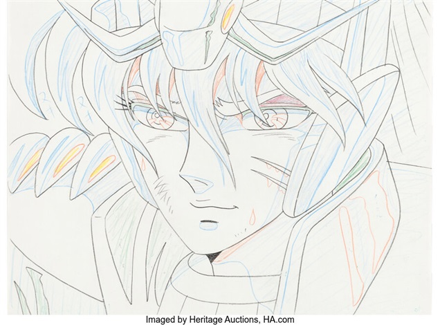 Saint Seiya Dragon Shiryu Animation Drawing Toei Animation, c. 1986-89 ...