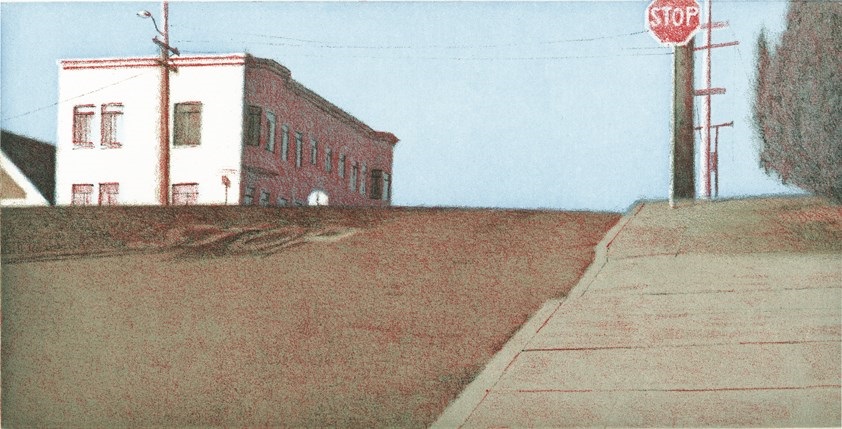 Potrero Intersection-Blue Sky by Robert Bechtle on artnet