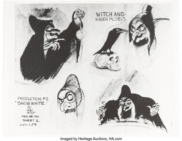 Disney Feature Animation Studio Model Sheets Group of 8 Walt Disney, c ...