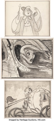Cinderella Original Storyboard Art Walt Disney, 1950. by Walt Disney ...