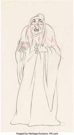 Snow White and the Seven Dwarfs Old Hag with Apple Animation Drawing ...