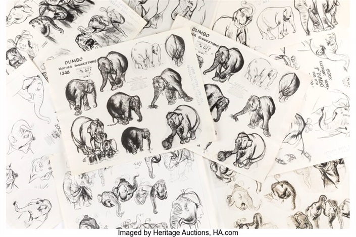 Dumbo Studio Model Sheet Group of 27 Walt Disney, 1941.... Total 27 by ...