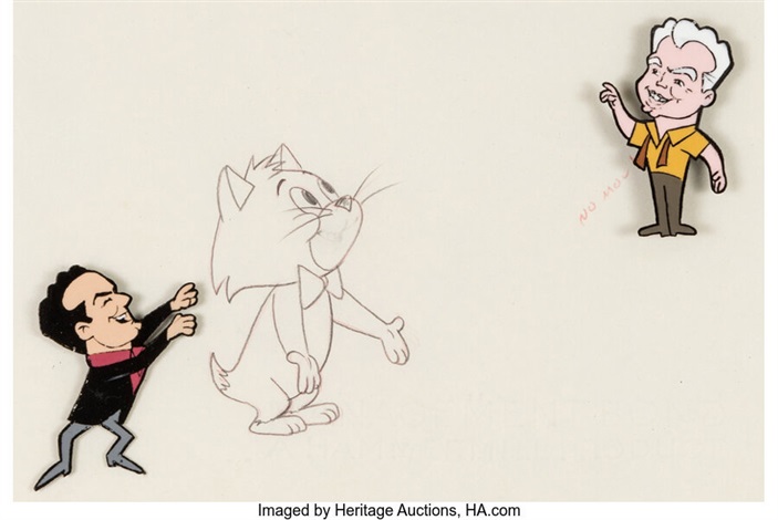 Bill Hanna and Joe Barbera Cartoon Caricatures Publicity Cel with Ruff ...