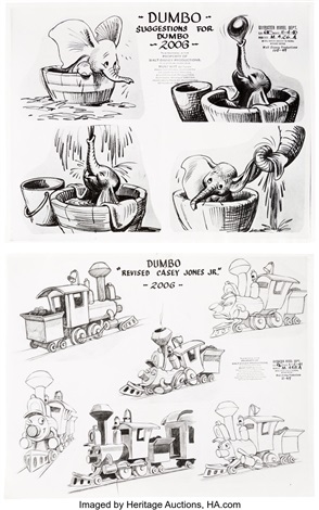 Dumbo Model Sheets Group of 13 Walt Disney, 1941 by Walt Disney Studios ...