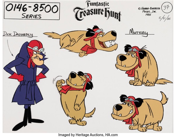 Yogis Treasure Hunt Dick Dastardly and Muttley Color Model Cel Hanna ...