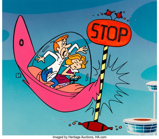 The Jetsons George and Jane Publicity Cel Hanna-Barbera, c. 1980s-90s ...