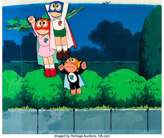 Perman Perman 1, Perman 2, and Perman 3 Production Cel with Production ...