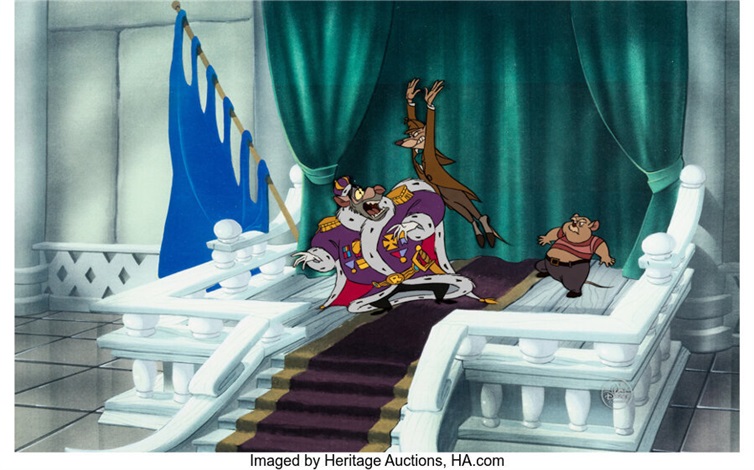 The Great Mouse Detective Ratigan with Basil and Dawson Production Cel ...