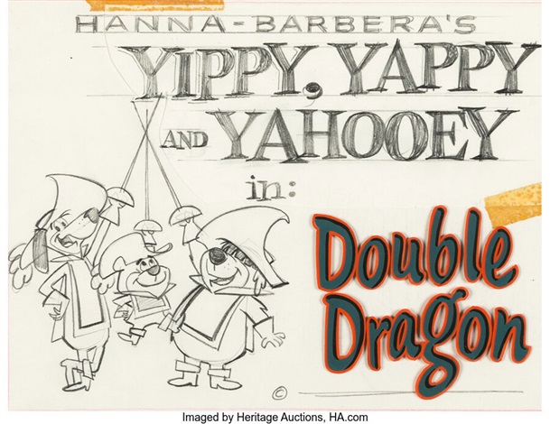 Yippee, Yappee and Yahooey Double Dragon Title Cel with Background ...