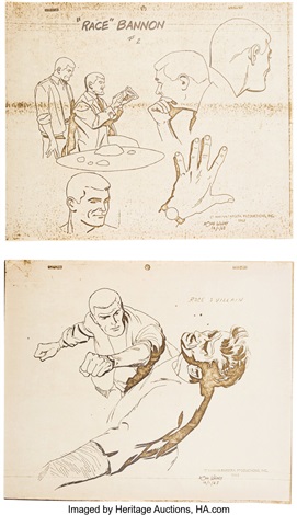Jonny Quest Race Bannon Studio Model Sheet Prints Group of 2 Hanna ...
