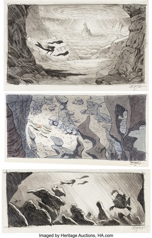 The Little Mermaid Original Storyboard and Development Art by Thom ...
