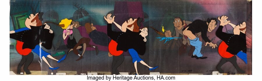 Hey Good Lookin Stompers Party Pan Production Cel Setup with Master ... Hey Good Lookin Stompers Party Pan Production Cel Setup with Master ...