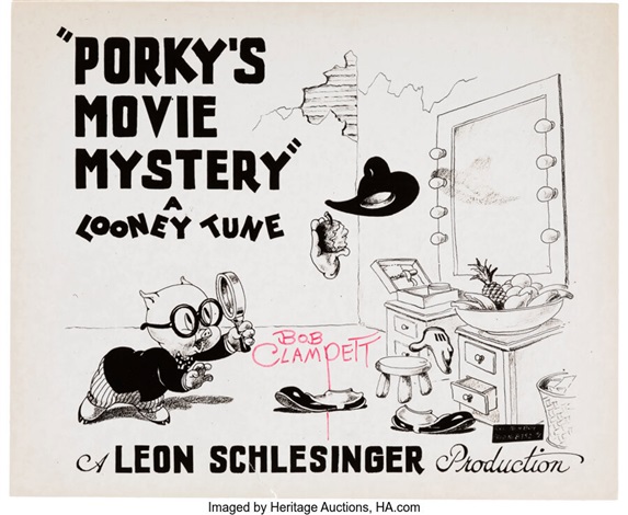 Porkys Movie Mystery Press Photograph Signed by Bob Clampett Warner Brothers, c. 1939 by Warner ...