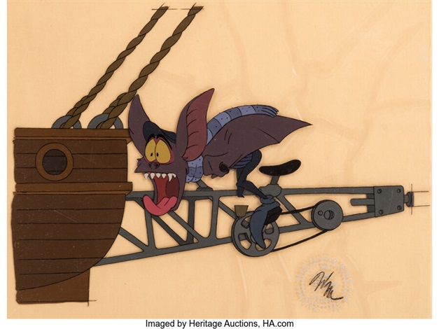 The Great Mouse Detective Fidget the Bat Production Cel Walt Disney ...