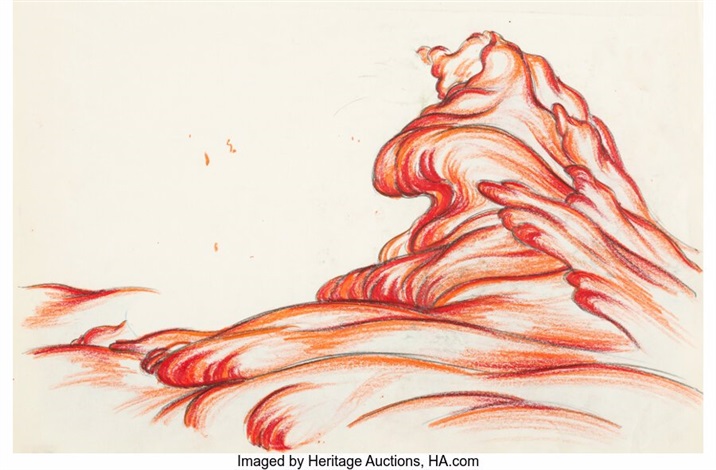 Fantasia Rites of Spring Lava Effects Animation Drawing Walt Disney ...