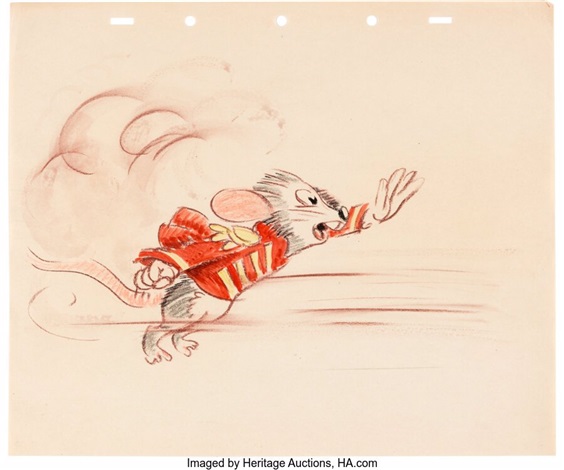 Dumbo Timothy Q. Mouse Concept Drawing by Joe Grant Walt Disney, 1941 ...