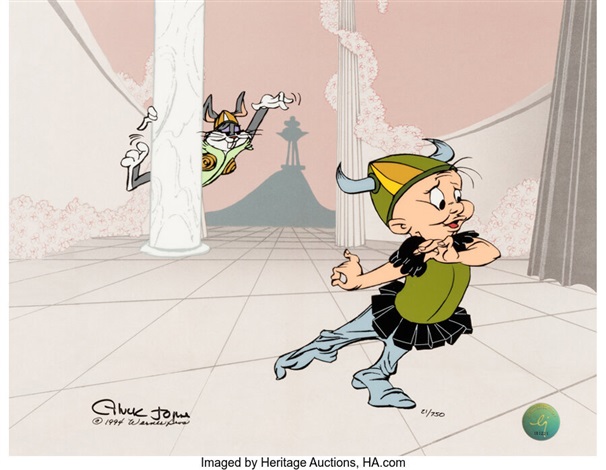 Whats Opera, Doc V Bugs Bunny and Elmer Fudd Limited Edition Cel Signed ...