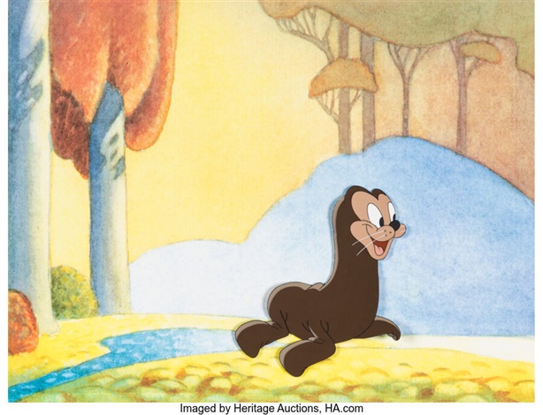 Mickey and the Seal Salty the Seal Production Cel Walt Disney, 1948. by ...