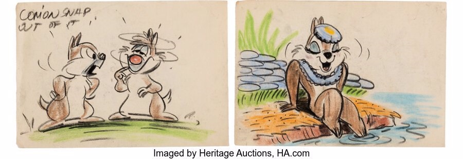 Two Chips and a Miss Chip, Dale, and Clarice Storyboard Drawing Group ...