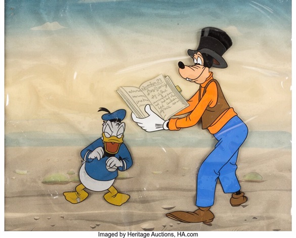 Donald Duck and Goofy Production Cel Setup Walt Disney, c. 1950s-60s by ...