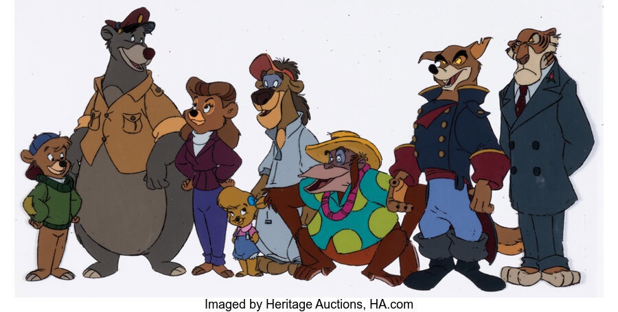 TaleSpin 8 Characters Size Comparison Model Cel Walt Disney, 1989. by ...