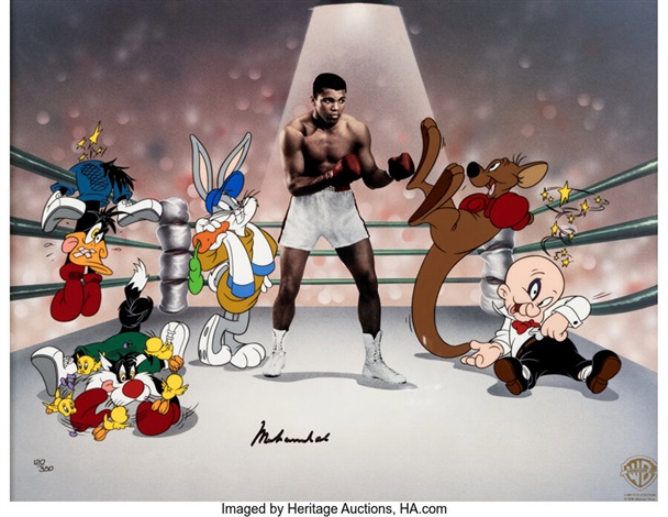The Greatest Muhammad Ali, Bugs Bunny, Daffy Duck and Friends Signed ...