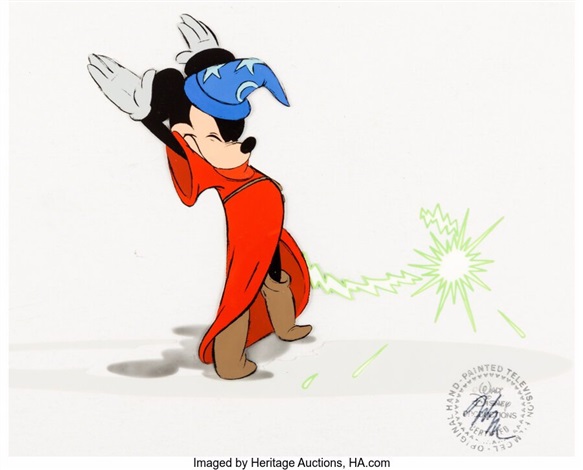 Mickey Mouse as the Sorcerers Apprentice Disney Channel Production Cel ...