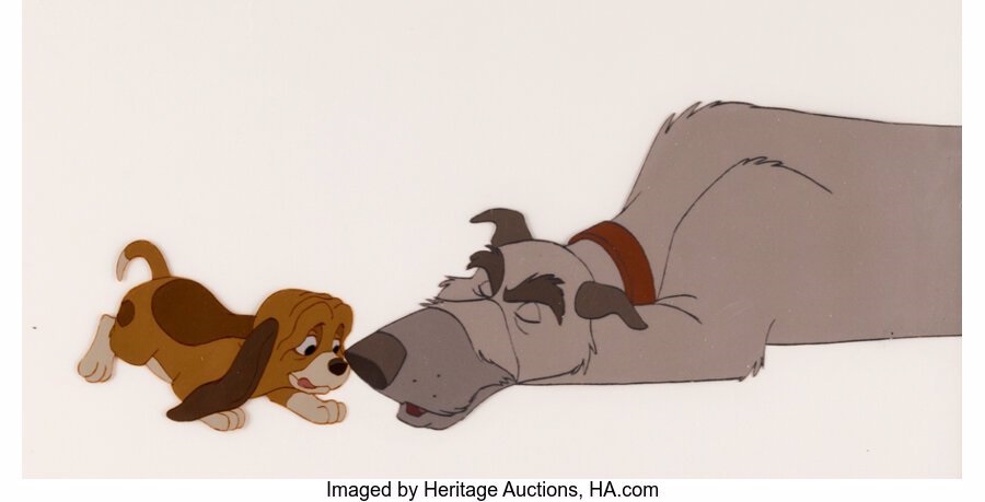 The Fox and the Hound Young Copper and Chief Production Cel Walt Disney ...