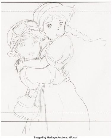 Castle in the Sky Pazu and Sheeta Animation Drawing Studio Ghibli, 1986 ...