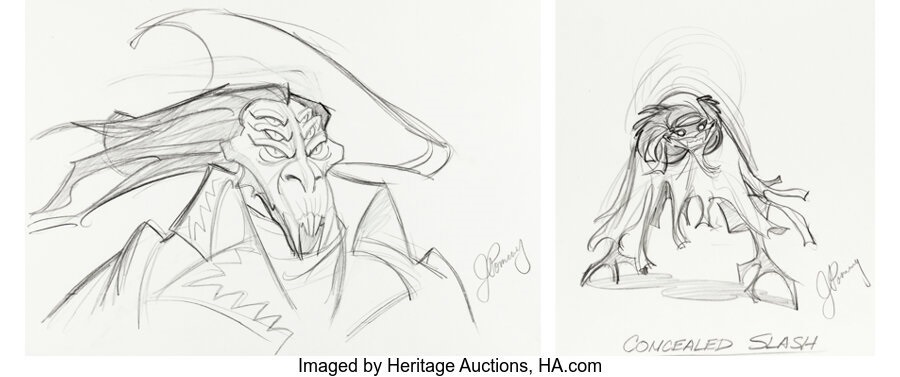 Treasure Planet Captain Flint and Concealed Slash Character Design ...