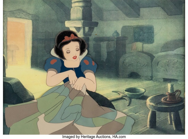 Snow White and the Seven Dwarfs Snow White Production Cel Walt Disney, 1937 by Walt Disney ...