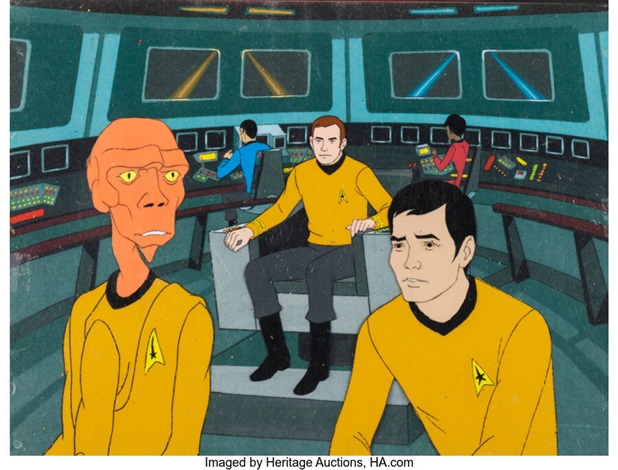 Star Trek The Animated Series Arex, Spock, Captain Kirk, Sulu and Uhura ...