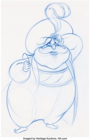 Aladdin Sultan Animation Drawings Group of 78 Walt Disney,1992 ...