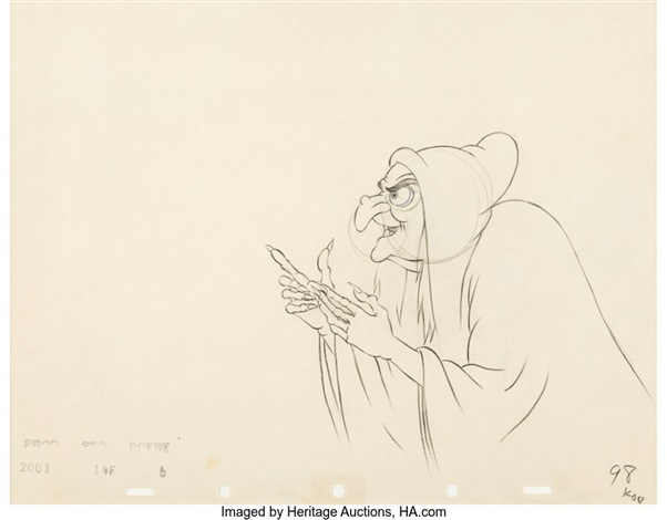 Snow White and the Seven Dwarfs The Old Hag Animation Drawing Walt ...