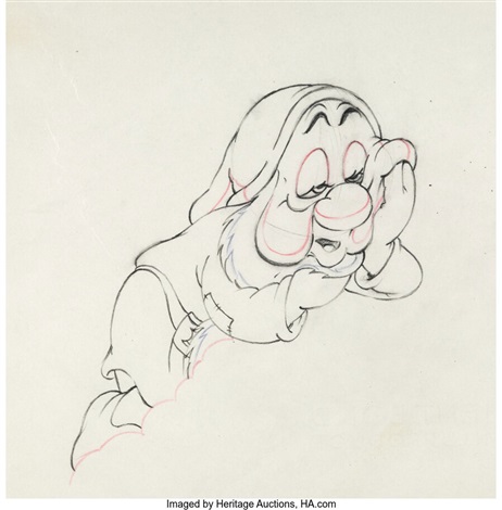Snow White and the Seven Dwarfs Sleepy Animation Drawing Walt Disney ...