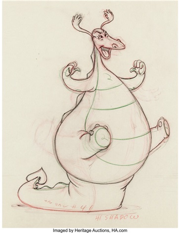 The Reluctant Dragon Animation Drawing Walt Disney, 1941 by Walt Disney ...