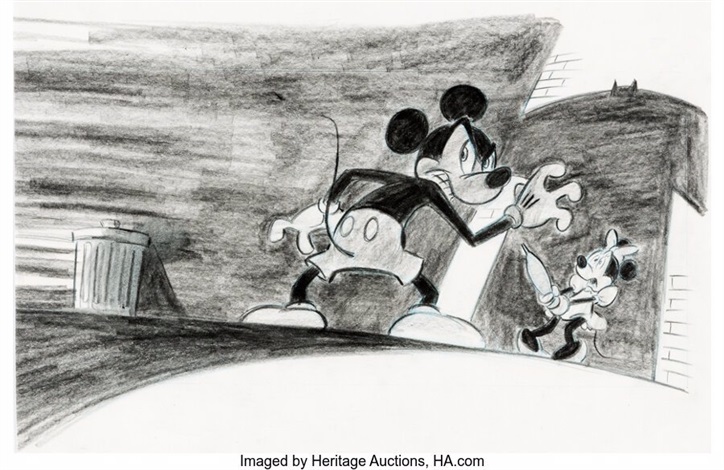 Runaway Brain Mickey and Minnie Mouse Concept Art and Character Models ...
