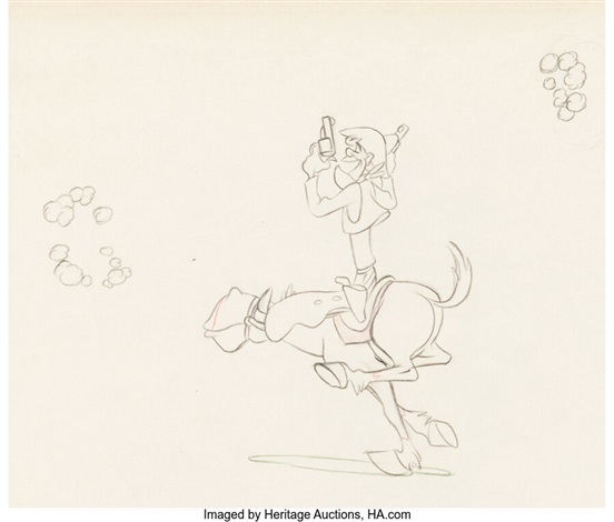 Melody Time Pecos Bill Animation Drawing Walt Disney, 1948 by Walt ...
