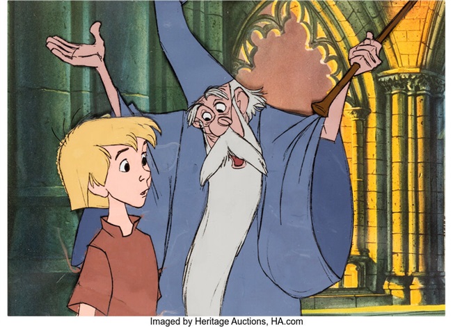 The Sword In the Stone Wart and Merlin Production Cel Walt Disney, 1963 ...